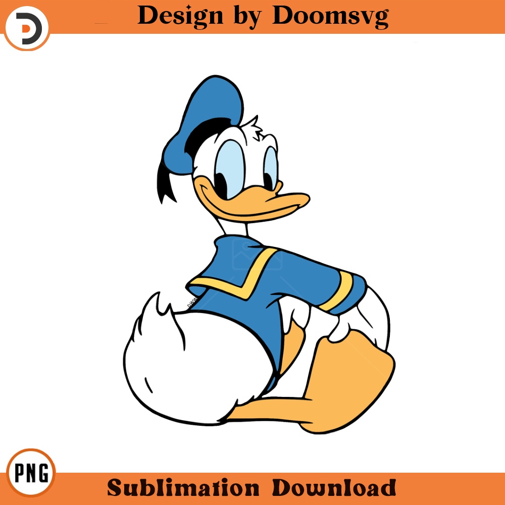 Donald Duck Sitting Cartoon Clipart Download, PNG Download C - Inspire ...