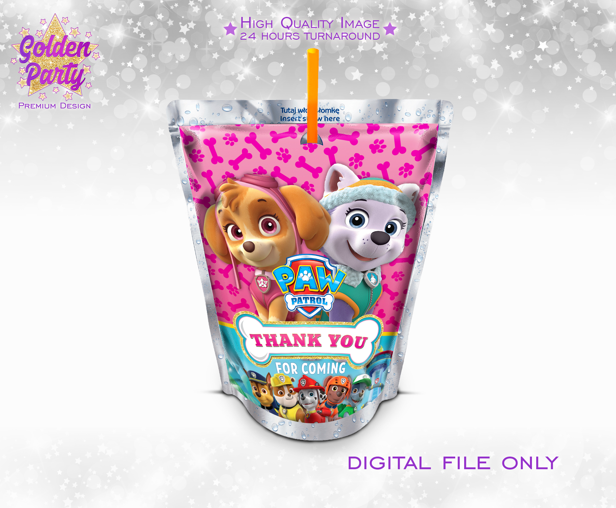 Paw patrol pink capri sun, Paw patrol girl Capri Sun Label, | Inspire ...