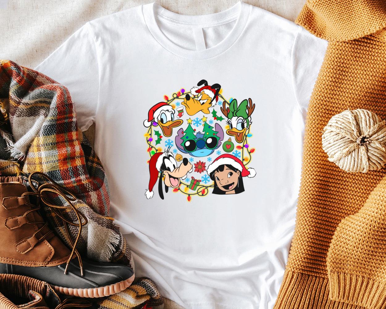 Christmas Lights Friends Stitch Lilo Goofy Pluto Donald Dais | Inspire ...