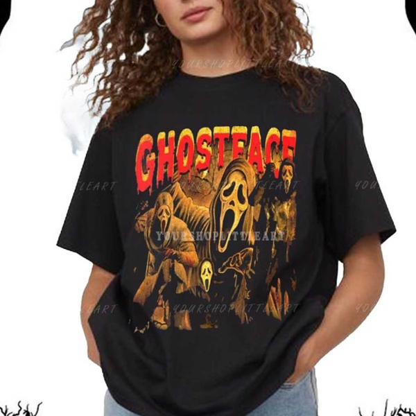 Scream Movie Ghostface Vintage T Shirt, Vintage 90s Scary Mo | Inspire ...
