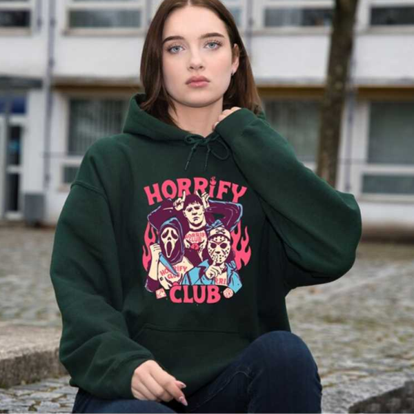 Horrify Club Hoodie, Horror Movie Lover Gift, Halloween Kill | Inspire ...