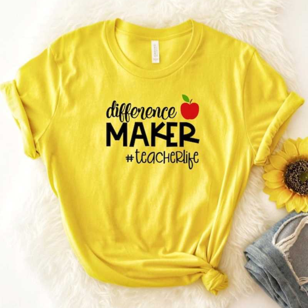 Difference maker teacher tshirt, teacher life, teach love in | Inspire ...