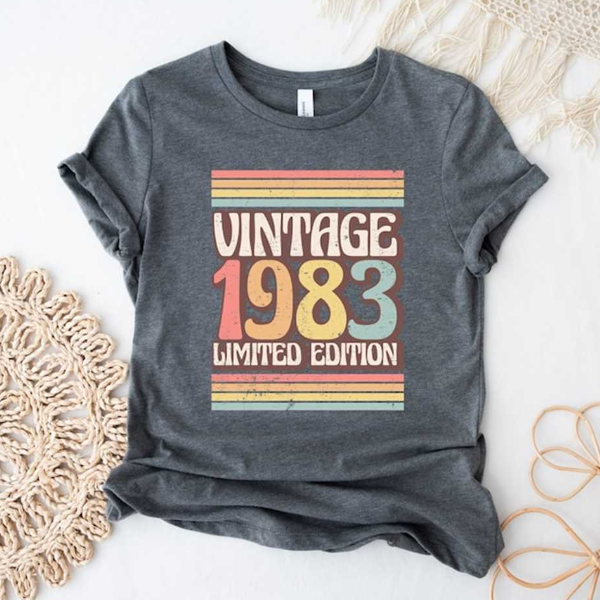 1983 Shirt, 40th Birthday Shirt, Vintage 1983 Limited Editio | Inspire ...