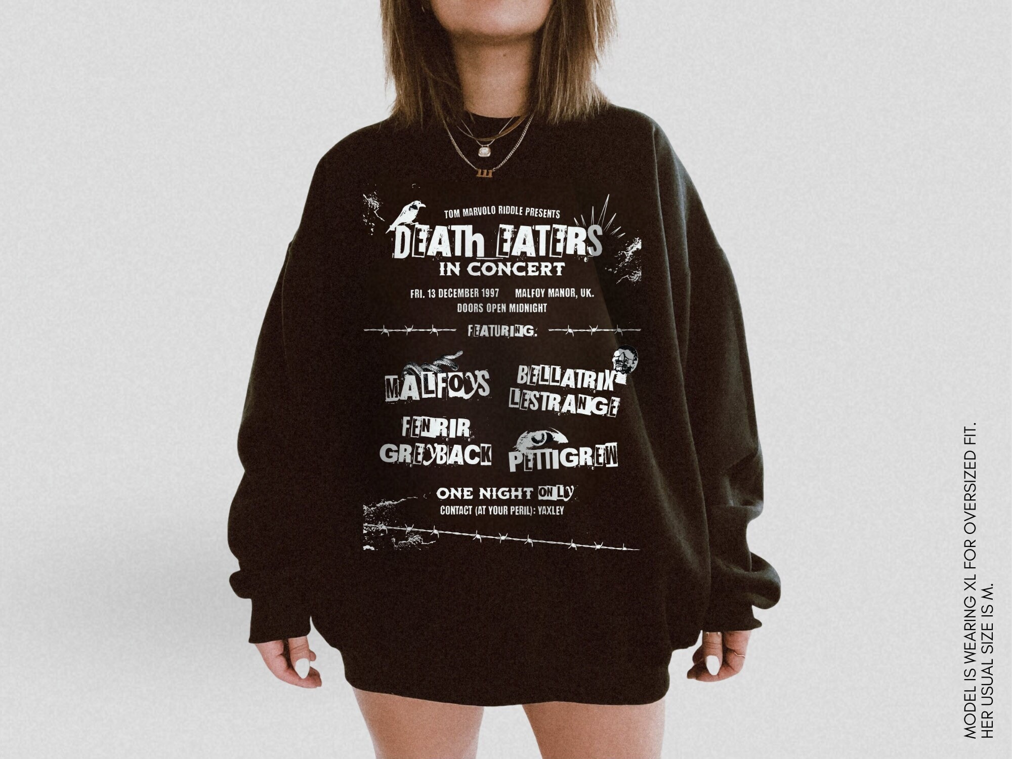 Grunge Death Eaters Sweatshirt Tom Riddle World Tour Potter | Inspire ...