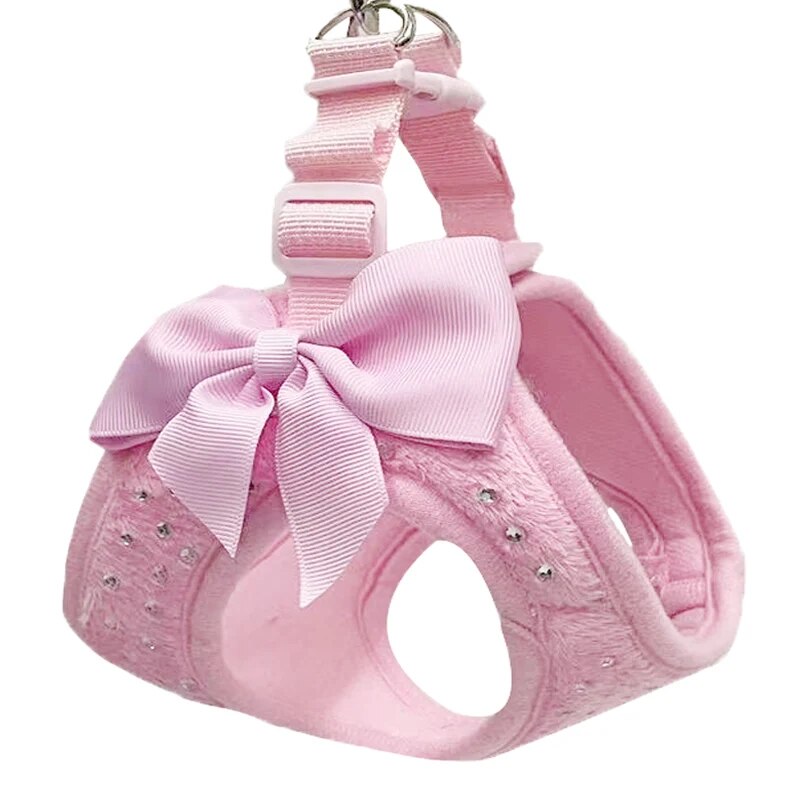 Soft Breathable Dog Chest Harness with Small Diamond Decorat | Inspire ...