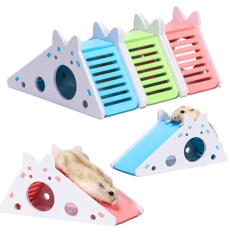 Colorful Hamster Slide Toy | Wooden House & Cage AccessorieS | Inspire ...