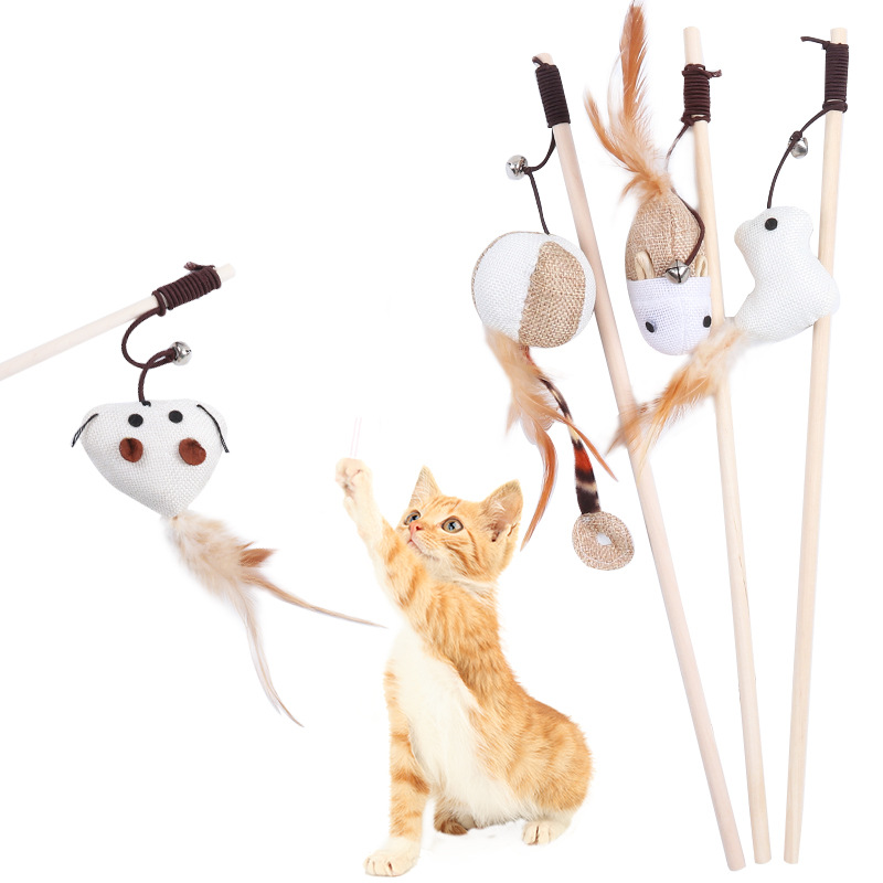 Colorful Feather Cat Wand Toy: Interactive Fun for Kittens - | Inspire ...