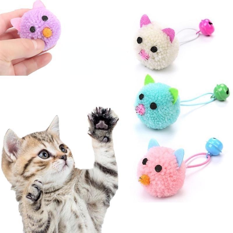 Interactive Cat Toy: Plush Mouse Head Shape with Bell - Fun | Inspire Uplift