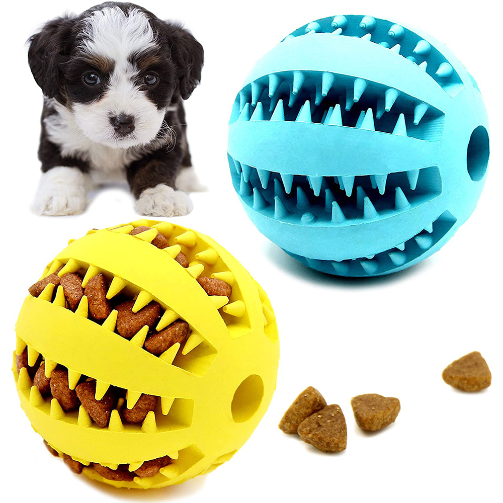 Rubber Dog Ball Toy: Fun & Dental Care for Puppies and Large | Inspire ...