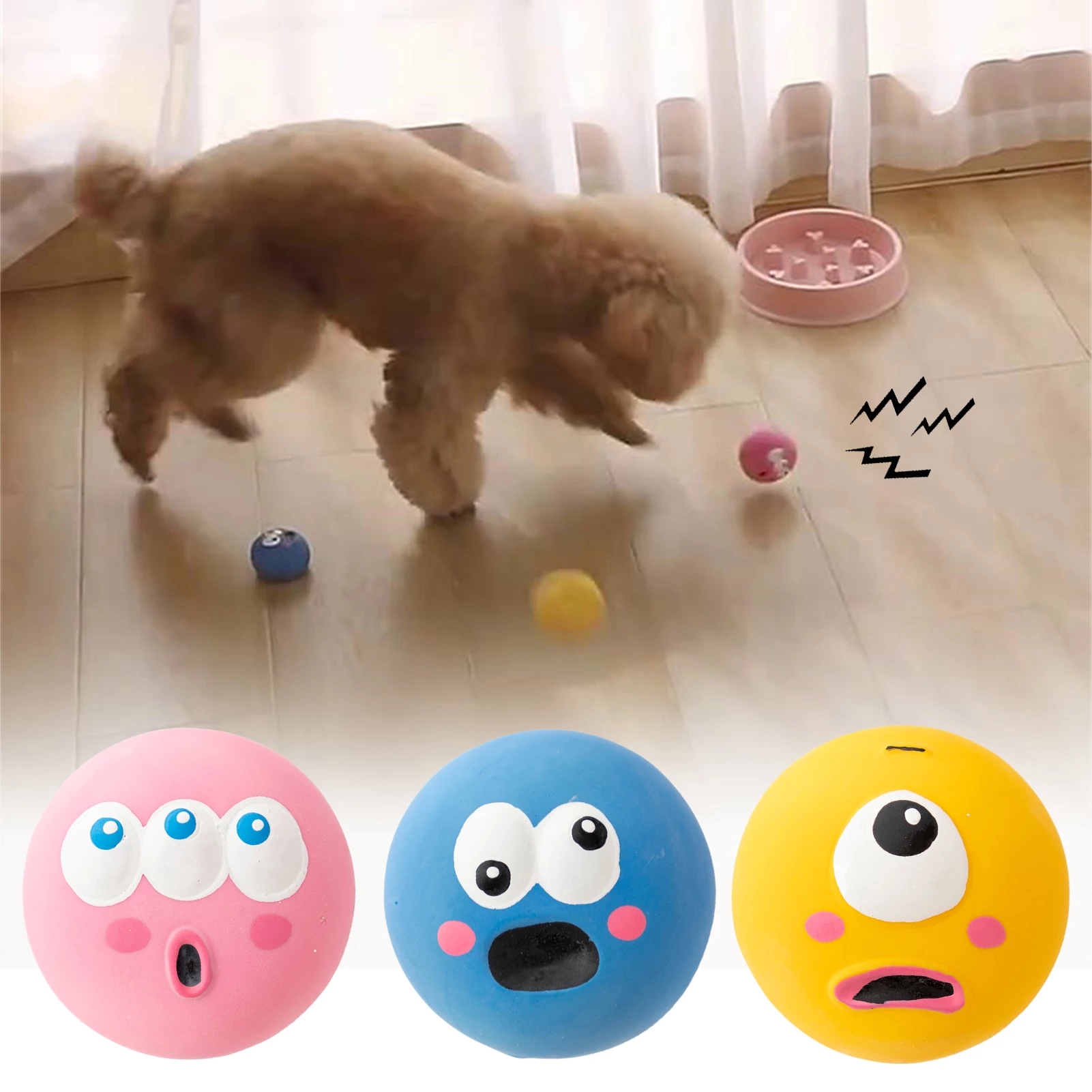 Interactive Pet Toys: Squeaky Dog Toy, Big-Eyed Puppy Ball, | Inspire ...