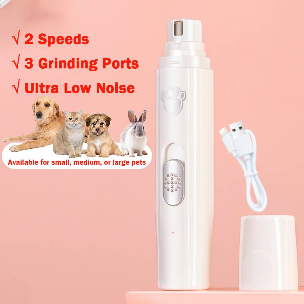 Electric Dog Nail Grinder: Painless 2-Speed Trimmer for Pets | Inspire ...