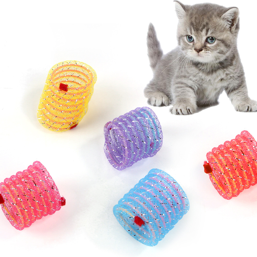 Colorful Spiral Cat Spring Toy: Interactive and Fun Kitten C | Inspire ...
