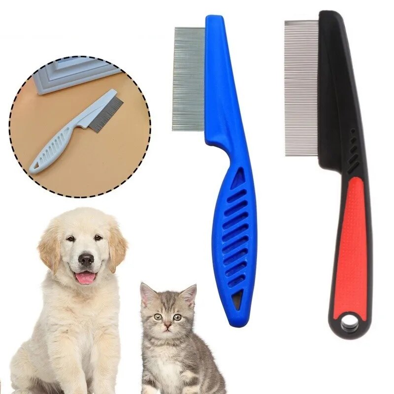 Stainless Steel Flea & Lice Brush - Grooming Comb for Dogs & | Inspire ...