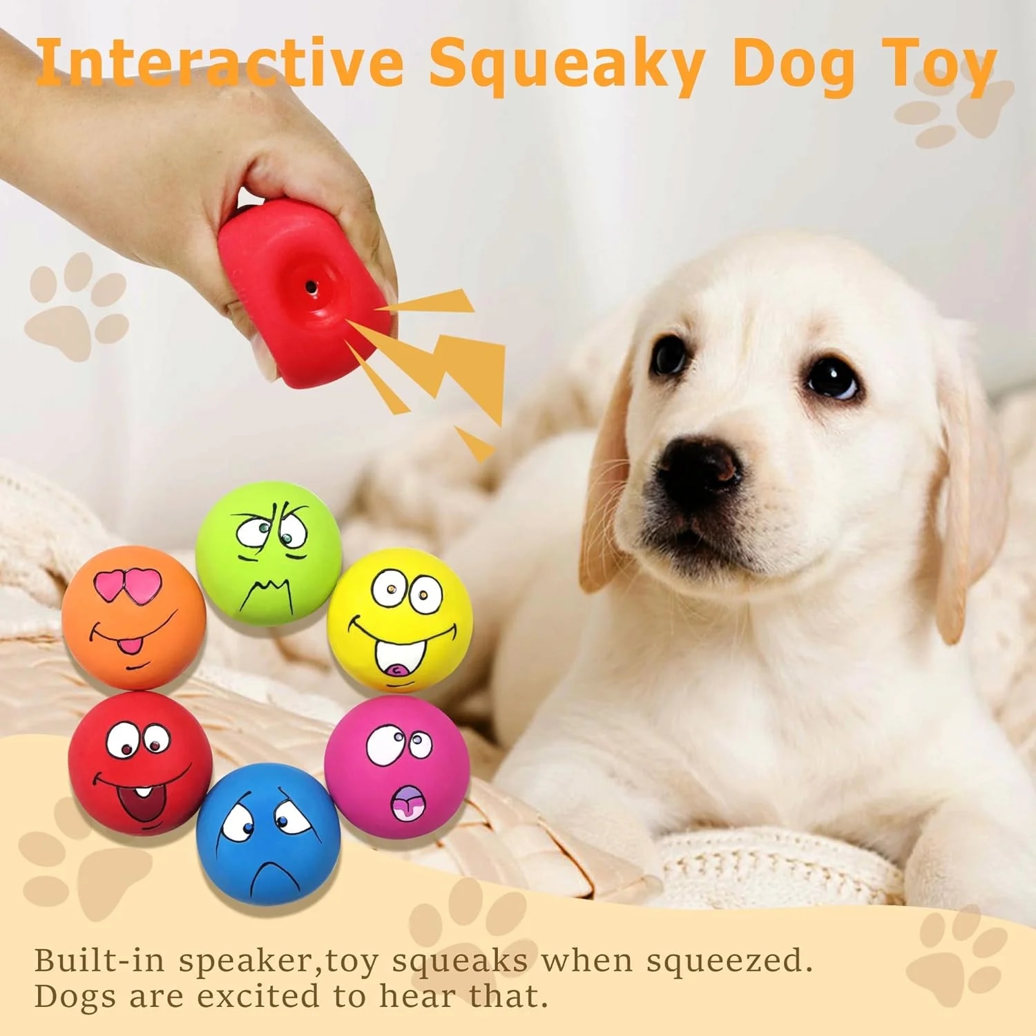 Cute Big Eye Monster Design Dog Squeaky Chew Latex Toys | Inspire Uplift