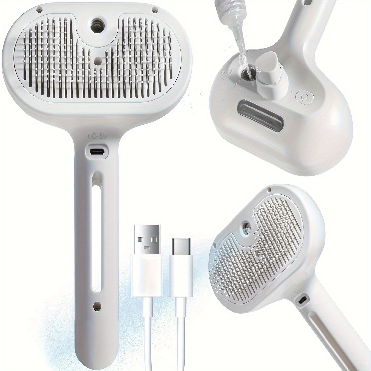 Pet Spray Hair Comb, Grooming Brush with Water Mist for Pet | Inspire ...