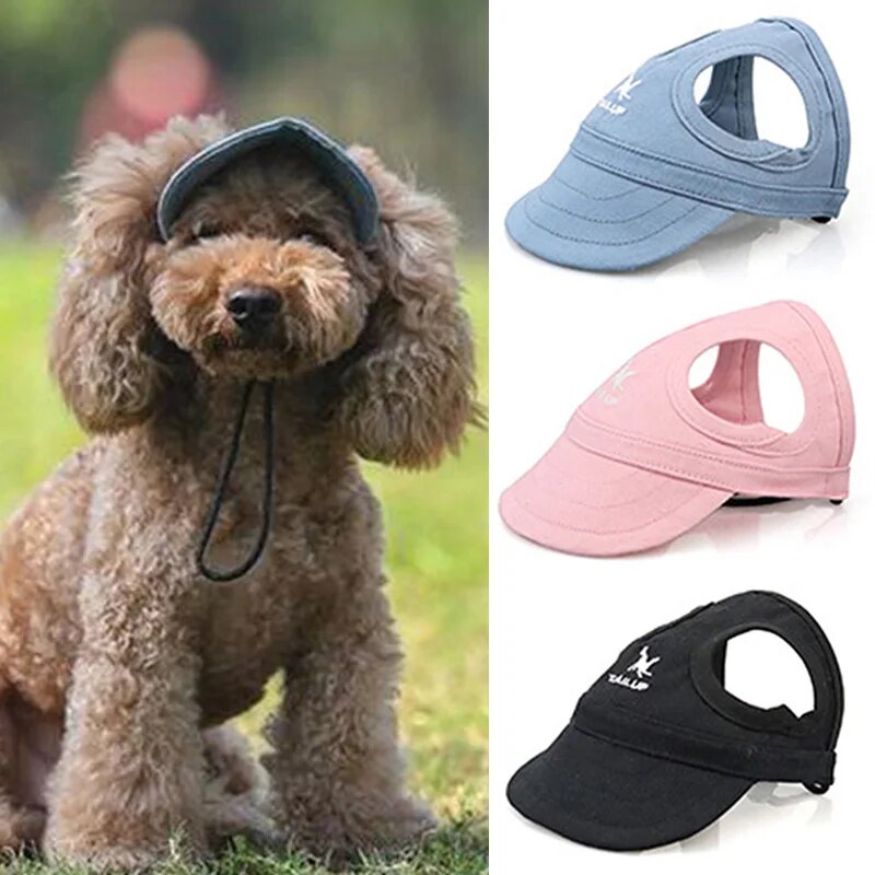 Adjustable Puppy Baseball Hat: Pet Dog Cap with Ear Holes - | Inspire ...