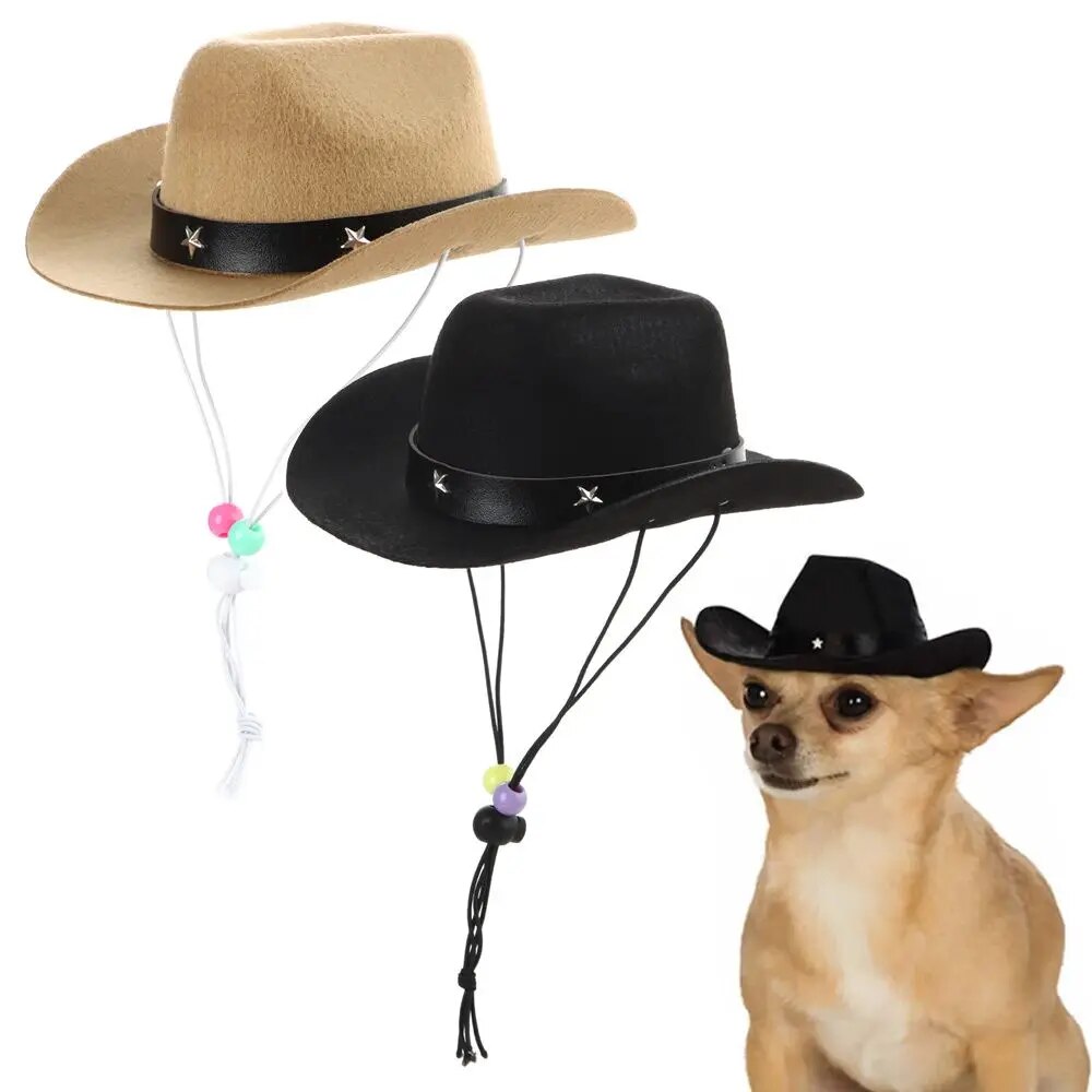 Adjustable Funny Dog Cowboy Hat - Party Pet Accessories | Inspire Uplift