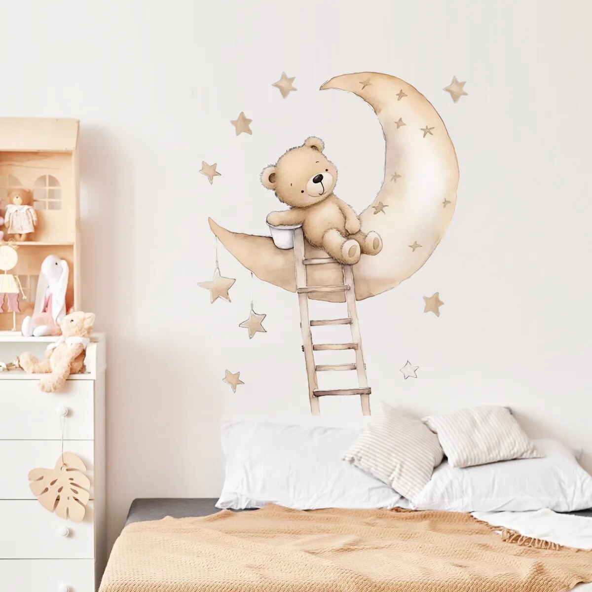 Teddy Bear Moon Wall Stickers: Kids Room Decor & Nursery Wal | Inspire ...