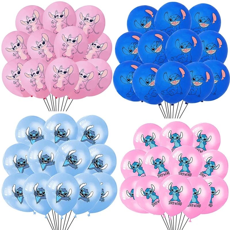 10PCS 12-Inch Disney Lilo and Stitch Latex Balloon Set for B | Inspire ...