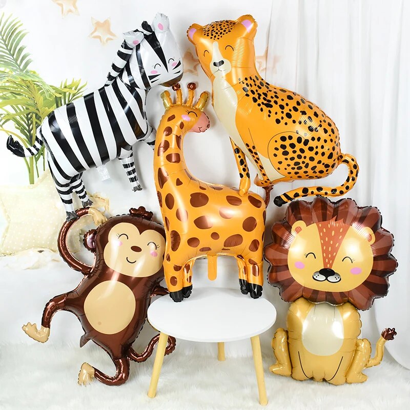 Jungle Safari Birthday Party Balloon Decorations - Cartoon A | Inspire ...