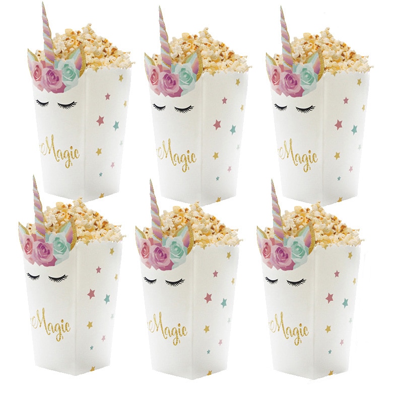 Unicorn Party Supplies: Paper Popcorn & Gift Boxes for Kids' | Inspire ...
