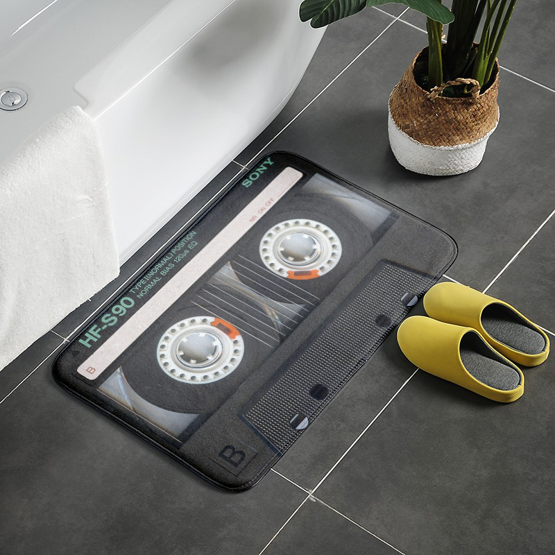 Retro Cassette Music Tape Floor Mat: Funny Entrance Door Mat | Inspire ...