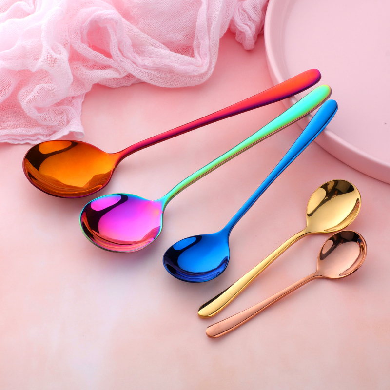 Beautiful Gold and Blue Stainless Steel Teaspoons - Perfect | Inspire ...