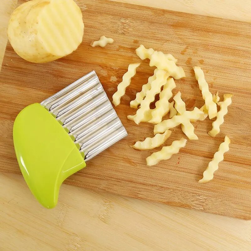 Potato Cutter Chip French Fry Maker Stainless Steel Wavy Kni | Inspire ...