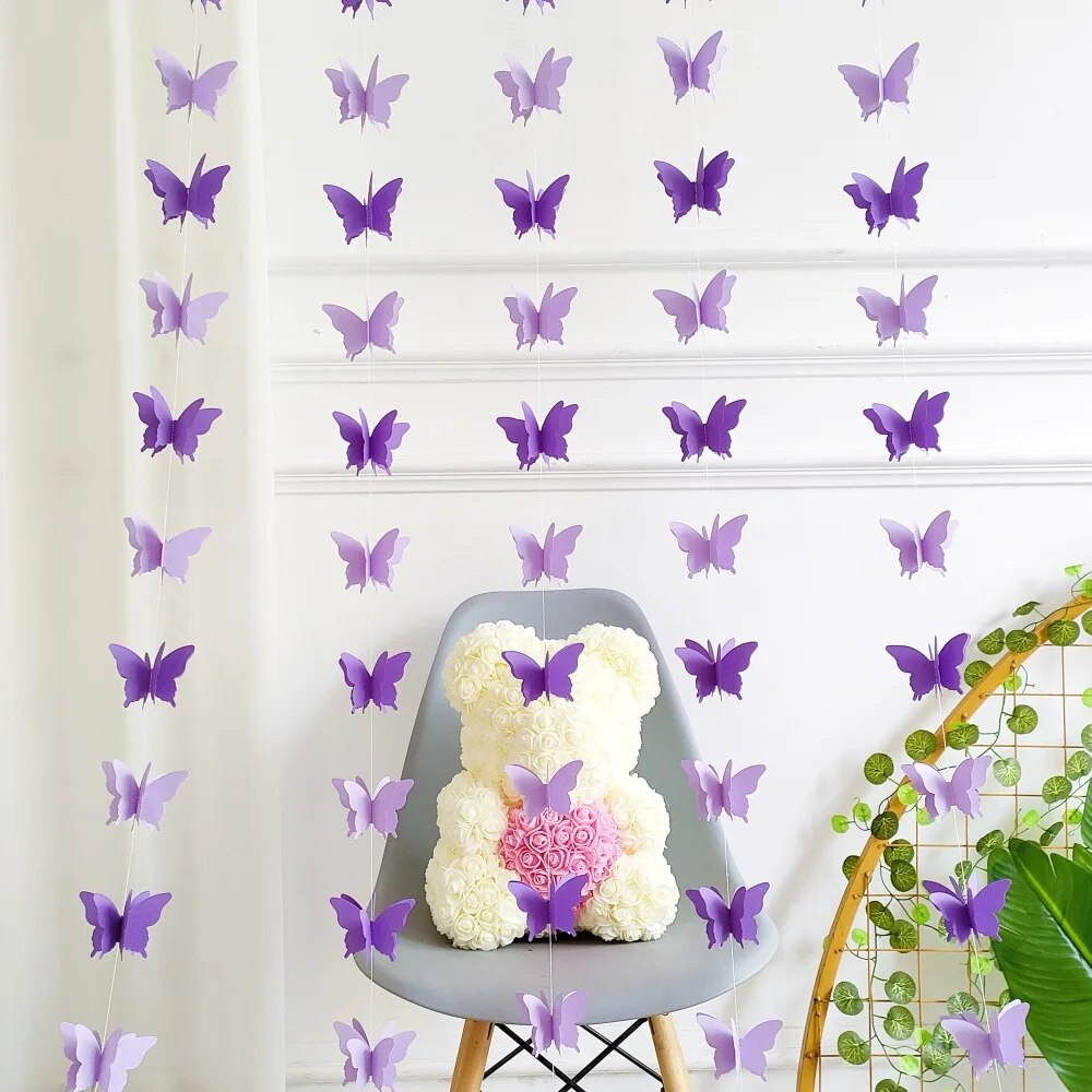 Strings Paper Butterfly Garland: DIY Wedding & Party Decorat | Inspire ...