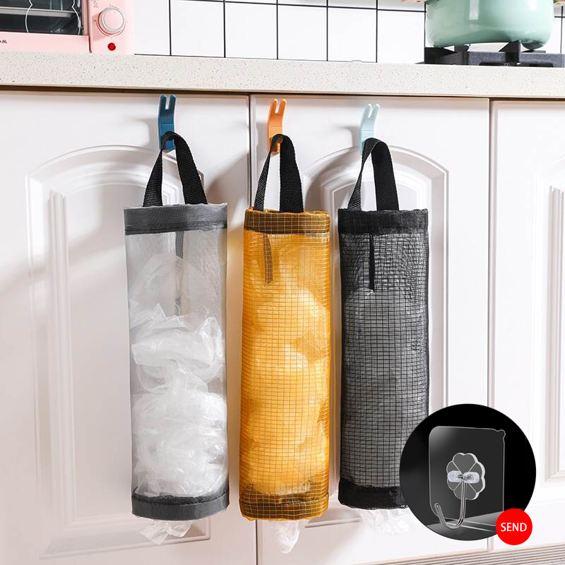 Efficient Kitchen Organization: Hanging Plastic Bag Holder f | Inspire ...