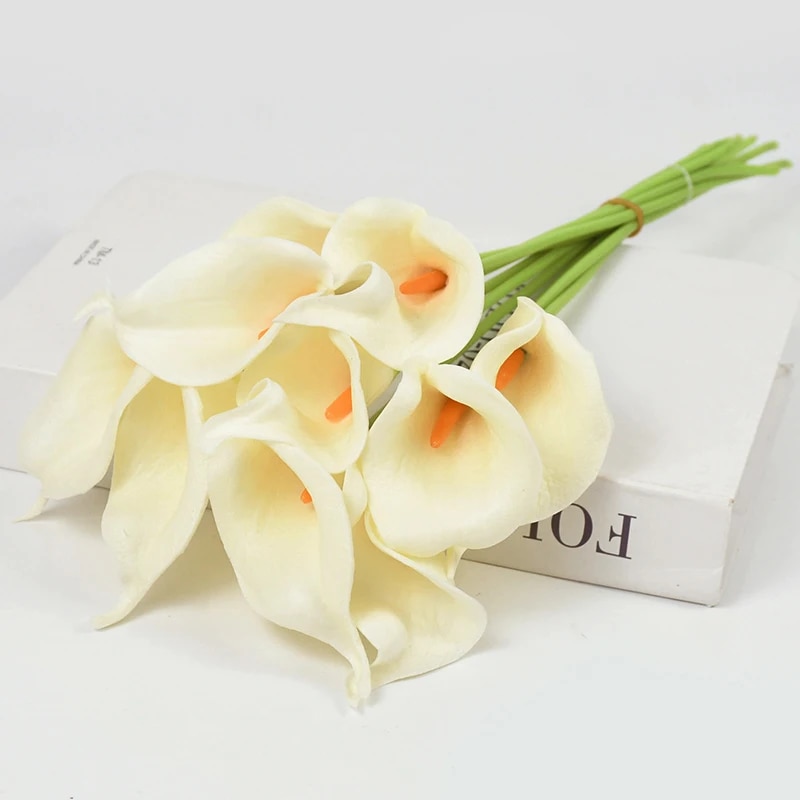 Real Touch Calla Lily Artificial Flowers - White Wedding Bou | Inspire ...