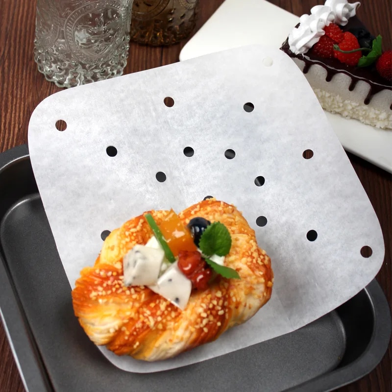 Air Fryer Square & Round Baking Mat Liners: Disposable Parch | Inspire ...