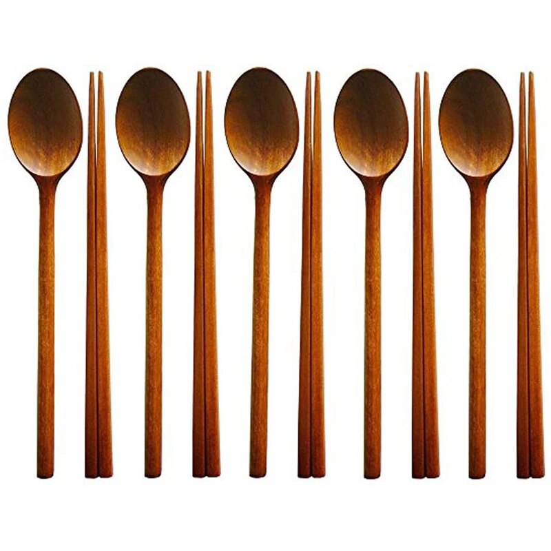 Handmade Korean Dinnerware Set: Jujube Tree Wooden Utensils | Inspire ...