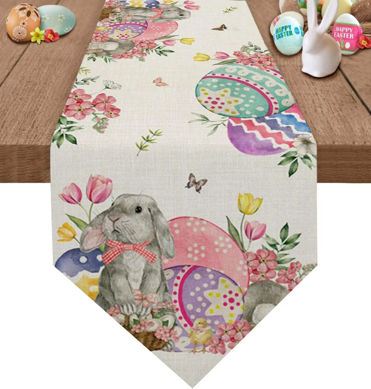Easter Linen Table Runners: Bunny, Eggs, Flower, Tulip - Was | Inspire ...