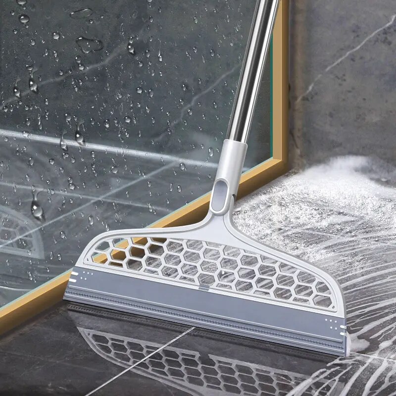 Extendable Silicone Broom: Efficient Floor Cleaning Tool for | Inspire ...