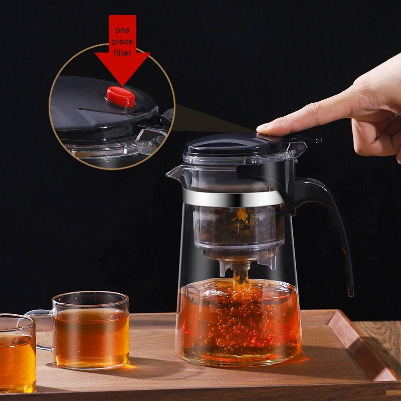Premium Heat Resistant Glass Teapot with Filter | Inspire Uplift