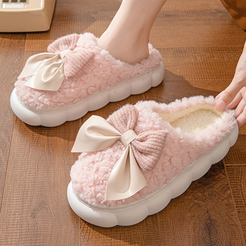 Winter Warm Fur Slippers for Women Cozy Non-Slip House Shoes | Inspire ...