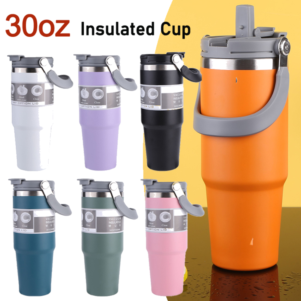 30oz Vacuum Insulated Cup with Handle Double-Layer Insulated | Inspire ...