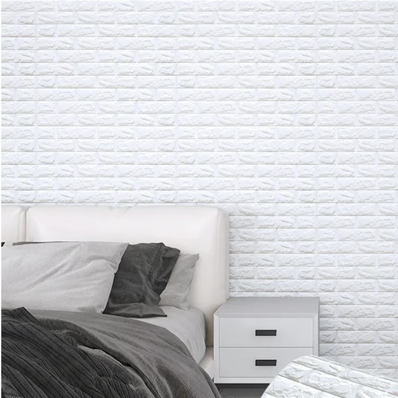 2m 3D Soft Foam Brick Wallpaper Sticker Roll | DIY Self-Adhe | Inspire ...