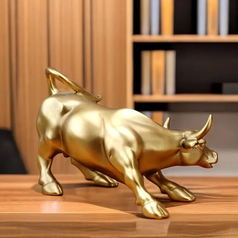 Wall Street Bull Market Resin Feng Shui Fortune Statue Wealt | Inspire ...