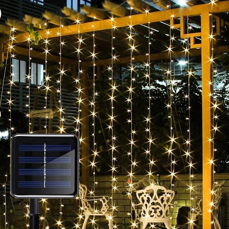 3M Solar Curtain Light: Outdoor Waterproof Fairy String Ligh | Inspire ...