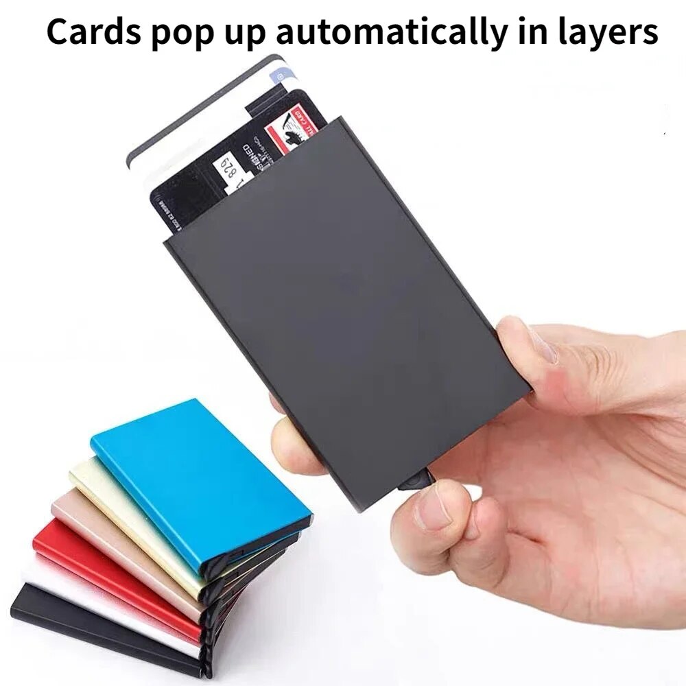 RFID Card Holder: Slim Aluminum Wallet for Automatic Pop-Up | Inspire ...