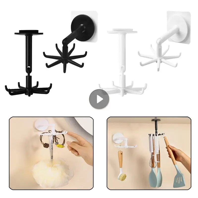 360-Degree Rotating Kitchen Hook Rack | Multi-Purpose Self-A | Inspire ...