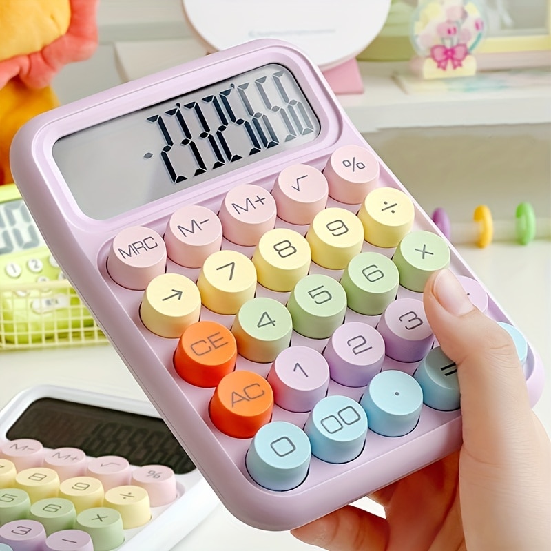 Retro Candy Color Calculator 12-Digit Mechanical Keyboard | Inspire Uplift