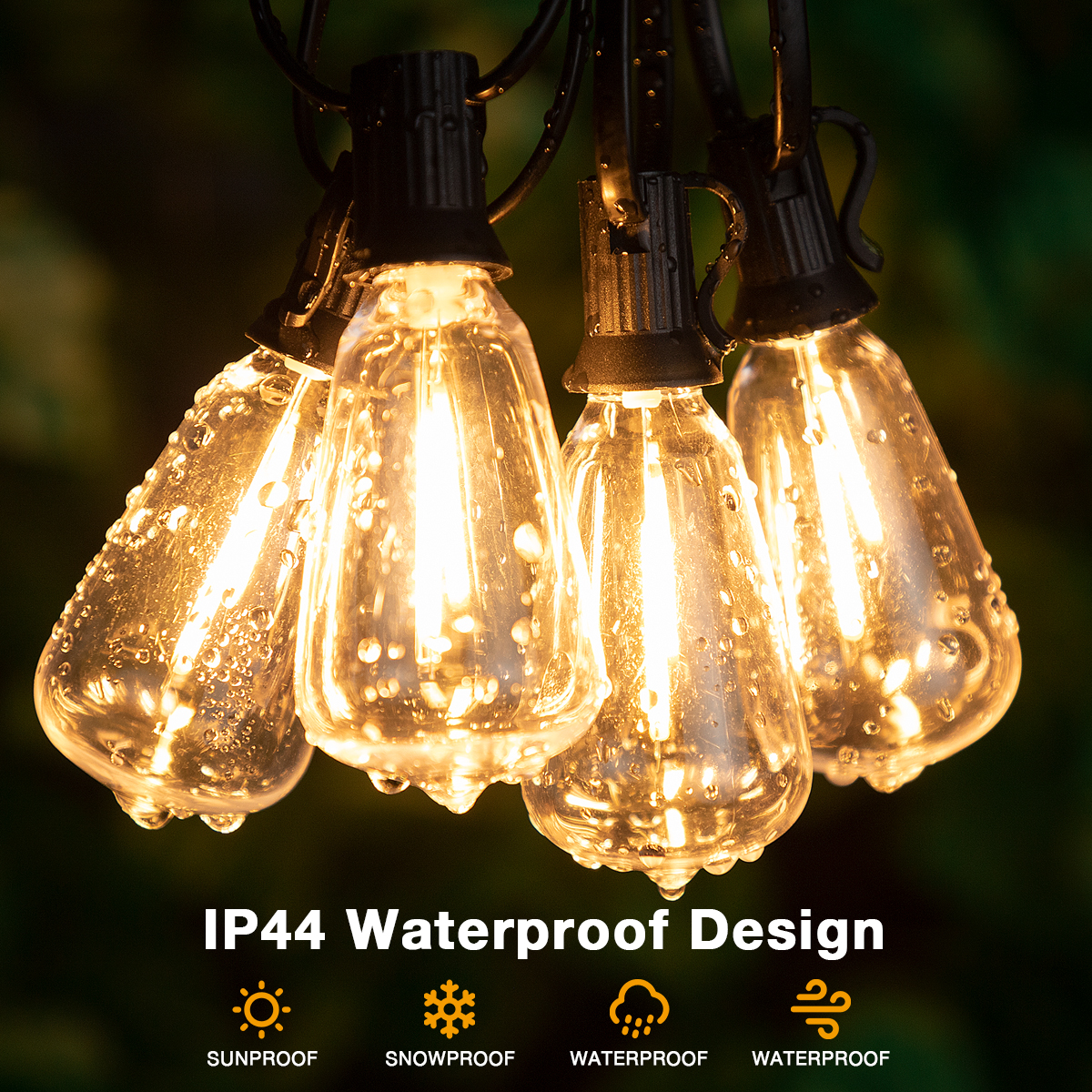 ST38 Outdoor LED String Lights – 25ft | Inspire Uplift