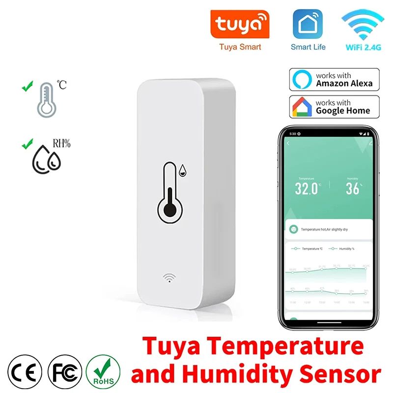 Tuya Smart WiFi Temp & Humidity Sensor | Inspire Uplift