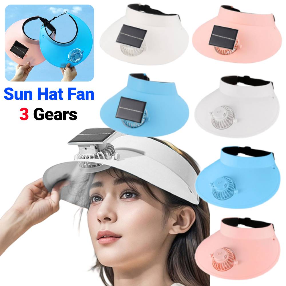 Sun Visor Hat with Fan – Solar & USB Charging | Inspire Uplift