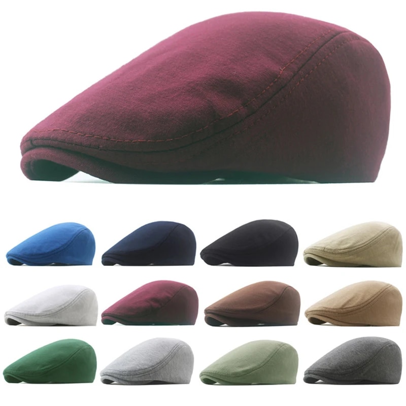 Cotton Newsboy Caps: Autumn Winter Beret for Men - Retro Sol | Inspire ...