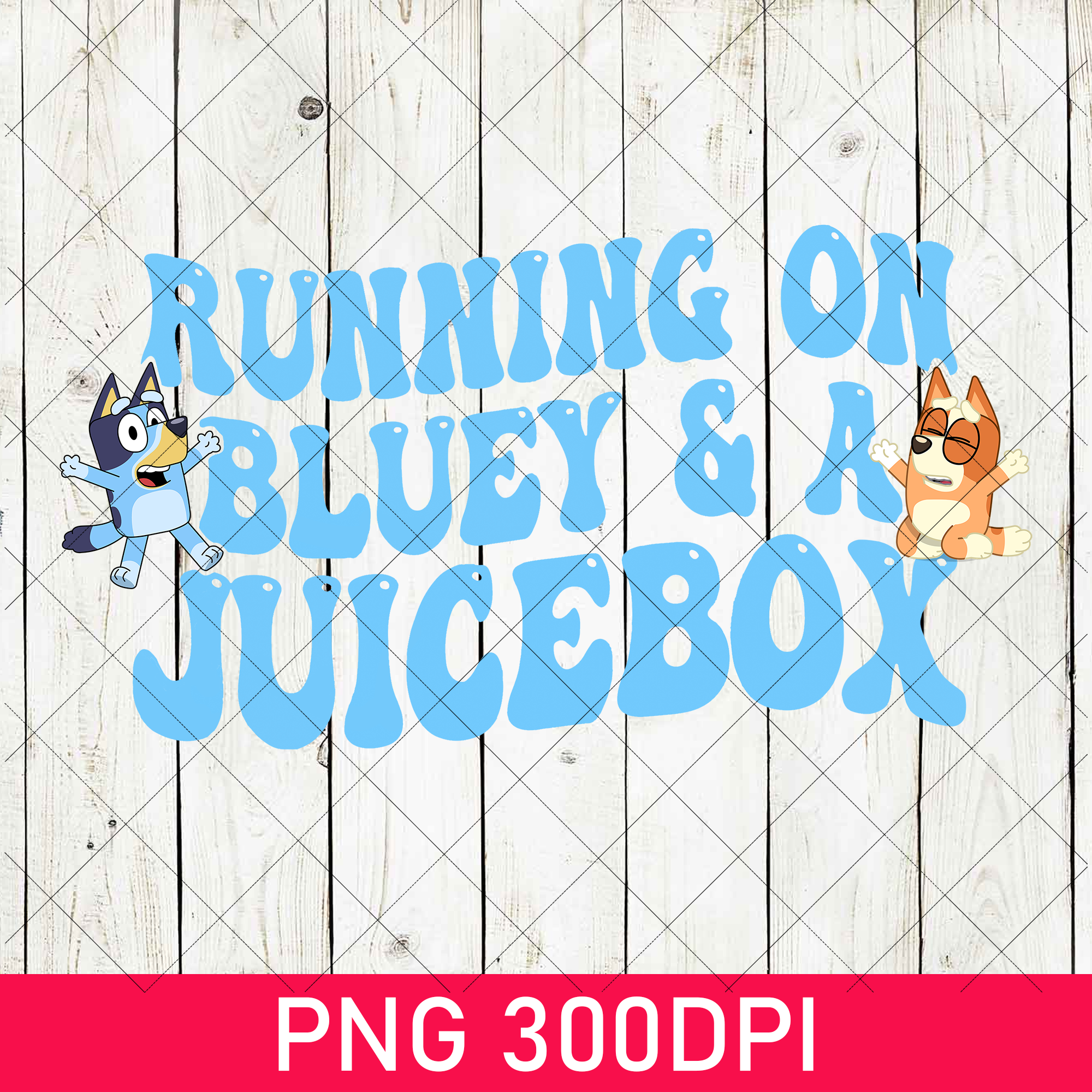 Retro Running On Bluey And Iced Coffee PNG, Running On Bluey | Inspire ...