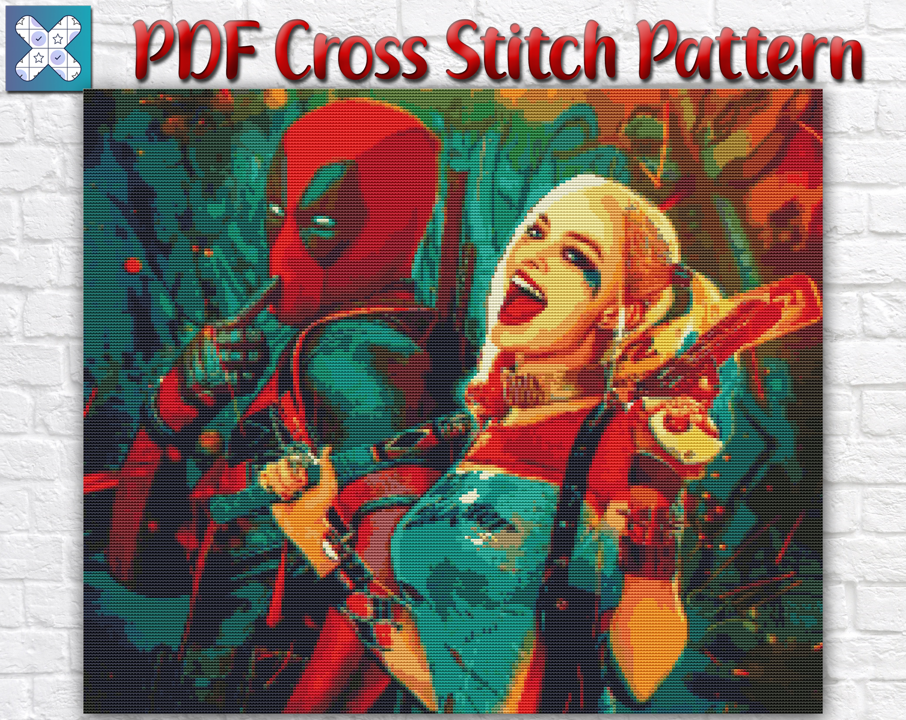 Harley Quinn Cross Stitch Pattern / Deadpool PDF Cross Stitc - Inspire ...